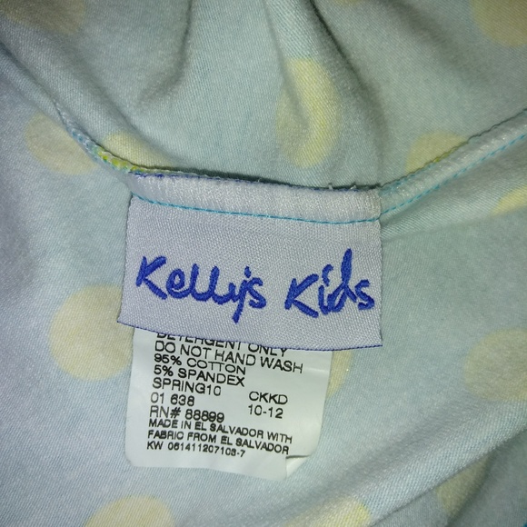 Kelly's Kids | Dresses | Kellys Kids Turquoise Yellow Polkadot | Poshmark